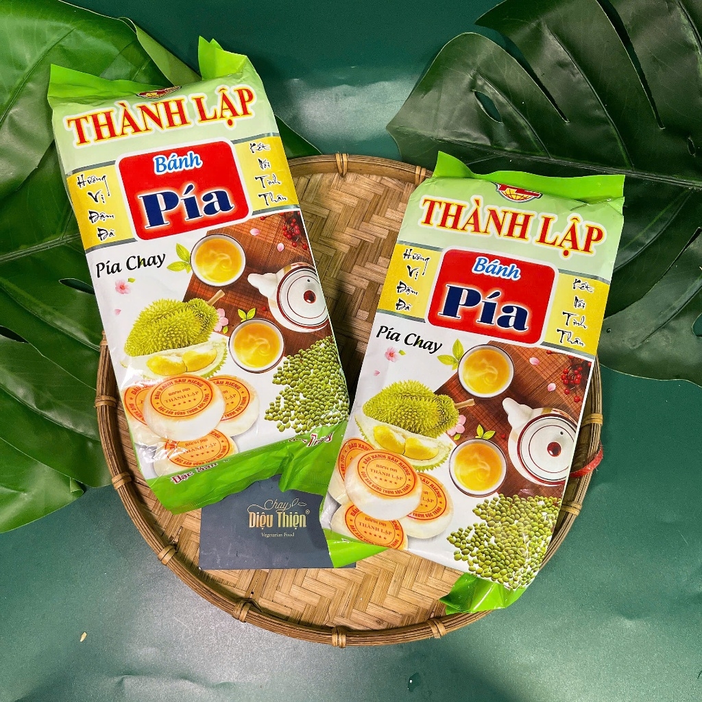 Bánh pía chay Thành Lập nhân đậu xanh sầu riêng – Hộp 4 cái thơm ngon ...